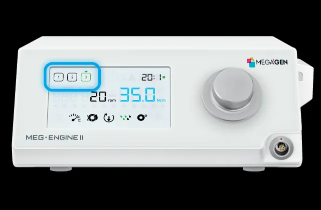 Store your settings on an available pre-set to ensure you have the correct settings at any moment.