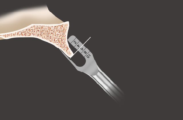 measuring height with caliper